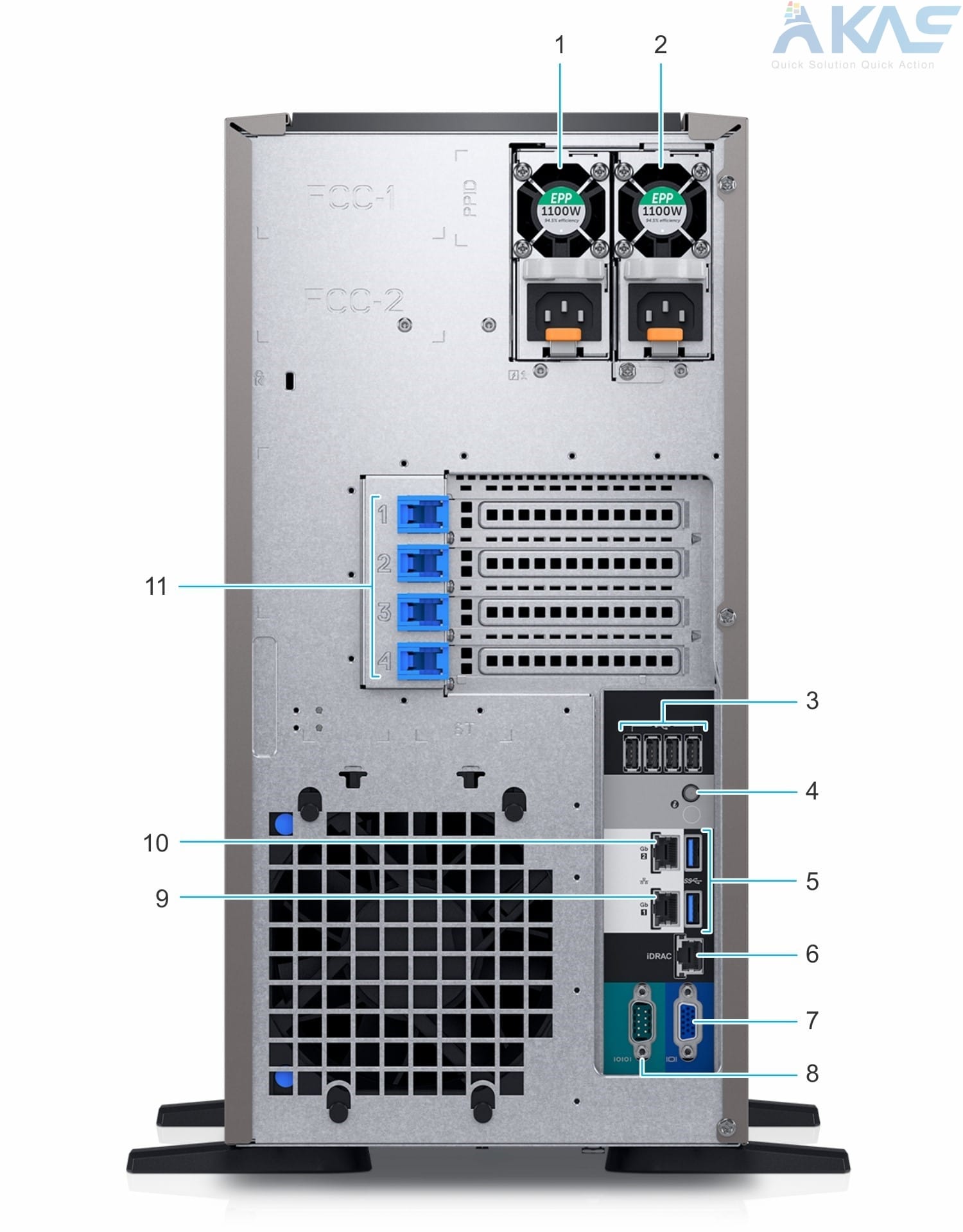 DELL EMC POWEREDGE T340 - 3.5 INCH | CPU 4.5 GHz | RAM 64GB - AKAS